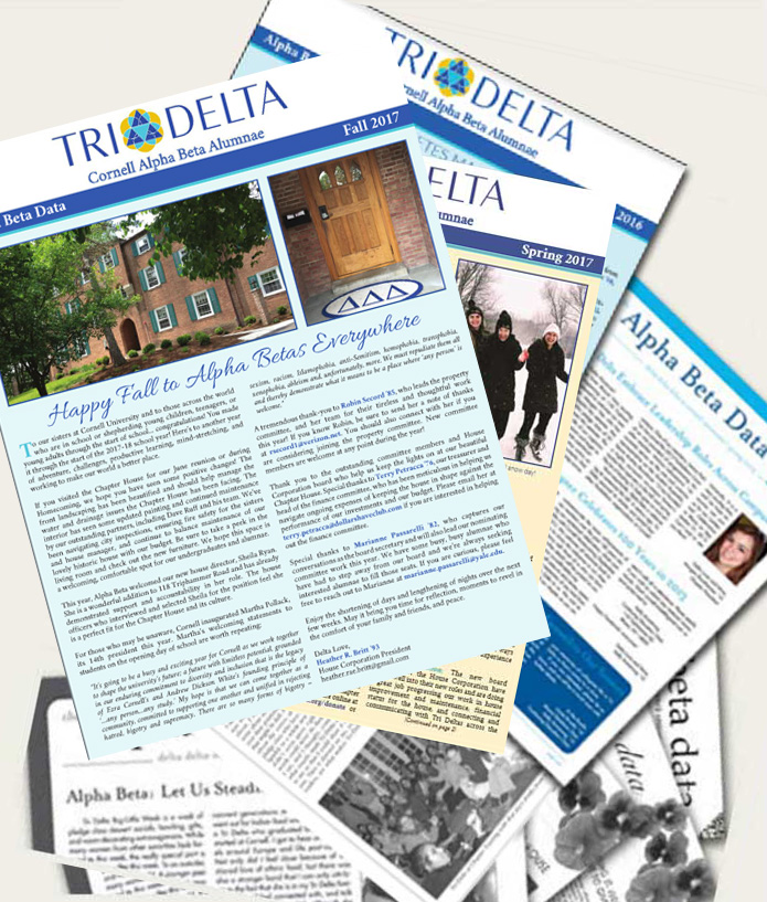 stack-of-newsletters - Cornell Tri-Delta Alumnae
